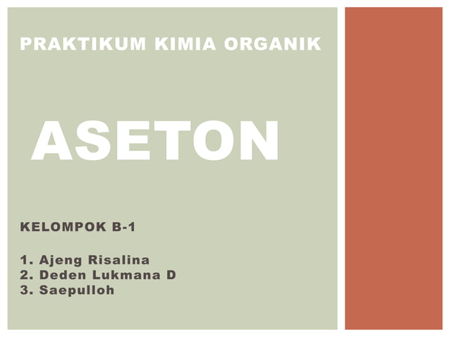 Aseton ( b 1) | PPT