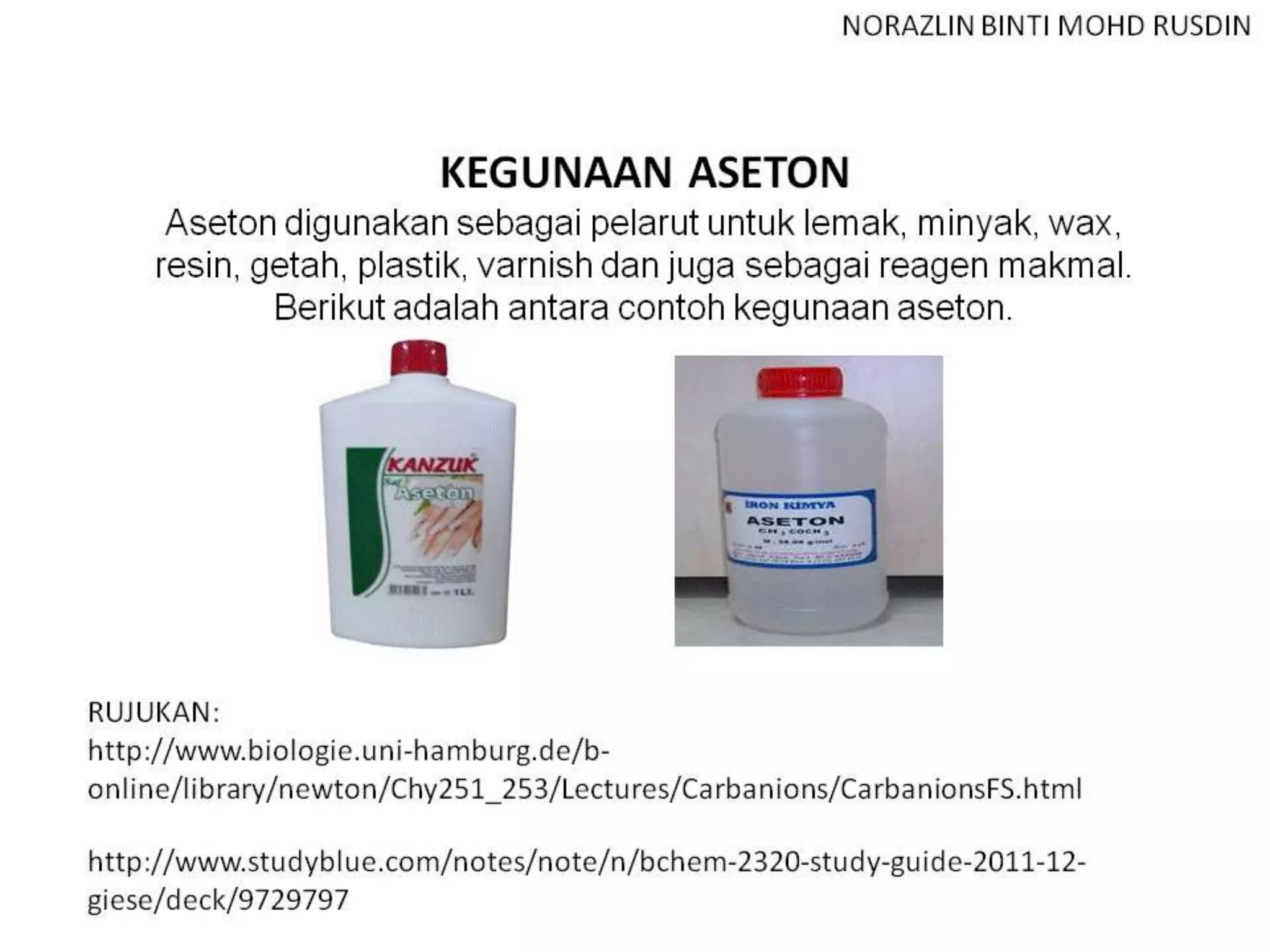 Aseton (propanon) | PPTX