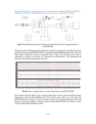 A seven level cascaded multilevel dstatcom for compensation of reactive power and harmonics | PDF