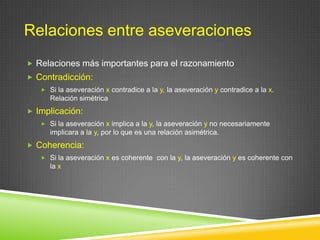 Aseveraciones HABILIDADES DEL PENSAMIENTO | PPTX