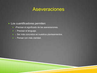 Aseveraciones HABILIDADES DEL PENSAMIENTO | PPTX