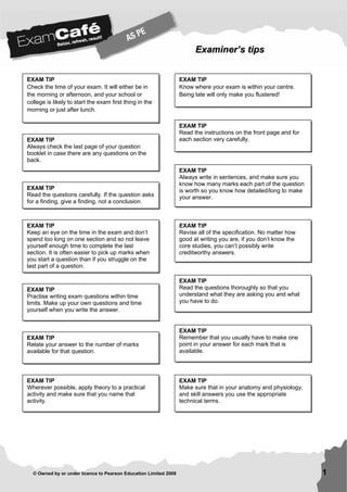 As Exam Tips | PDF | Educational Assessment | Education