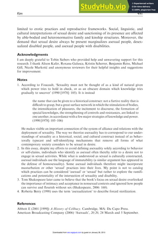 Asexuality In Disability Narratives | PDF