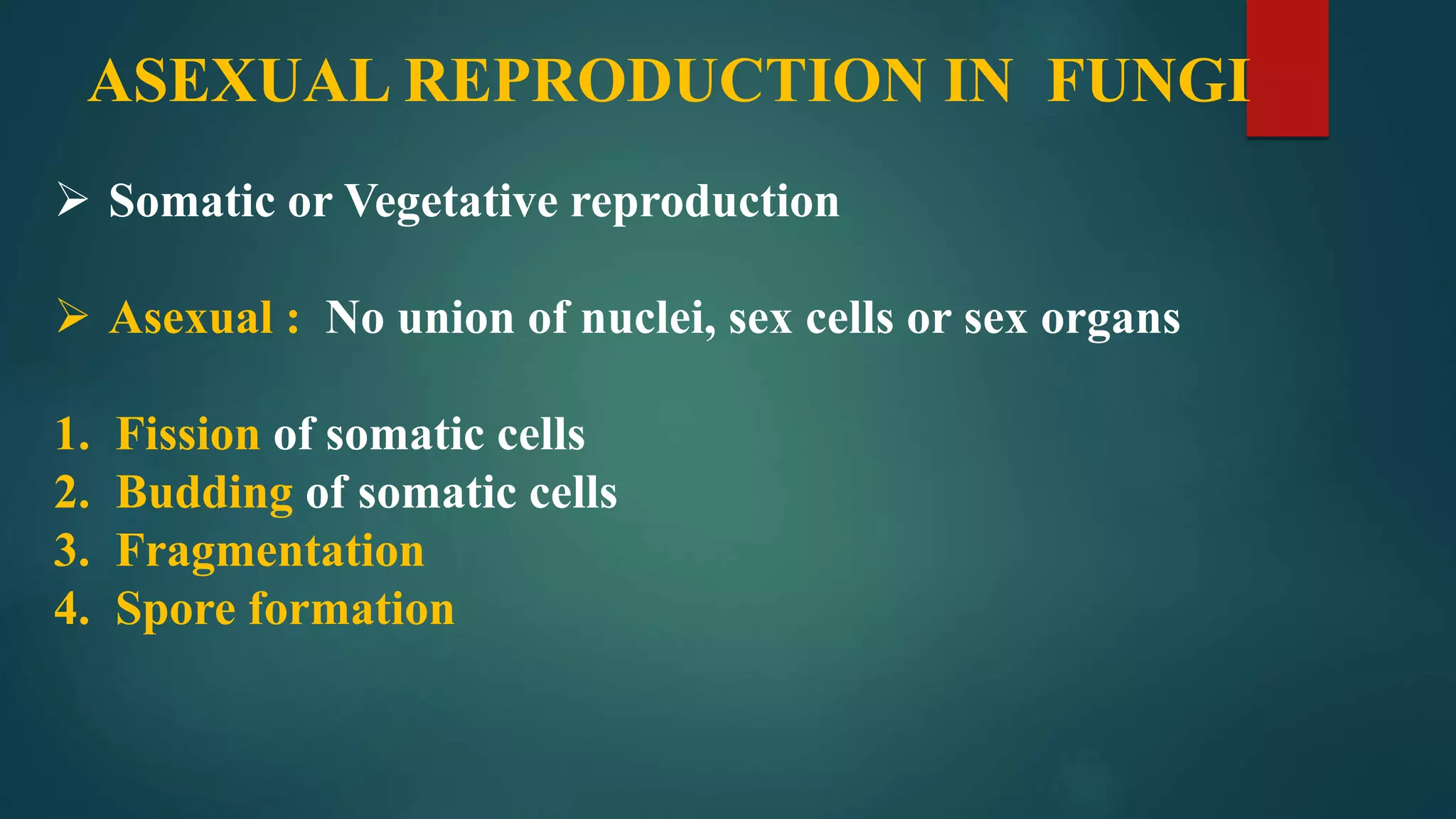 Asexual reproduction in Fungi -Dr C R Meera | PPTX