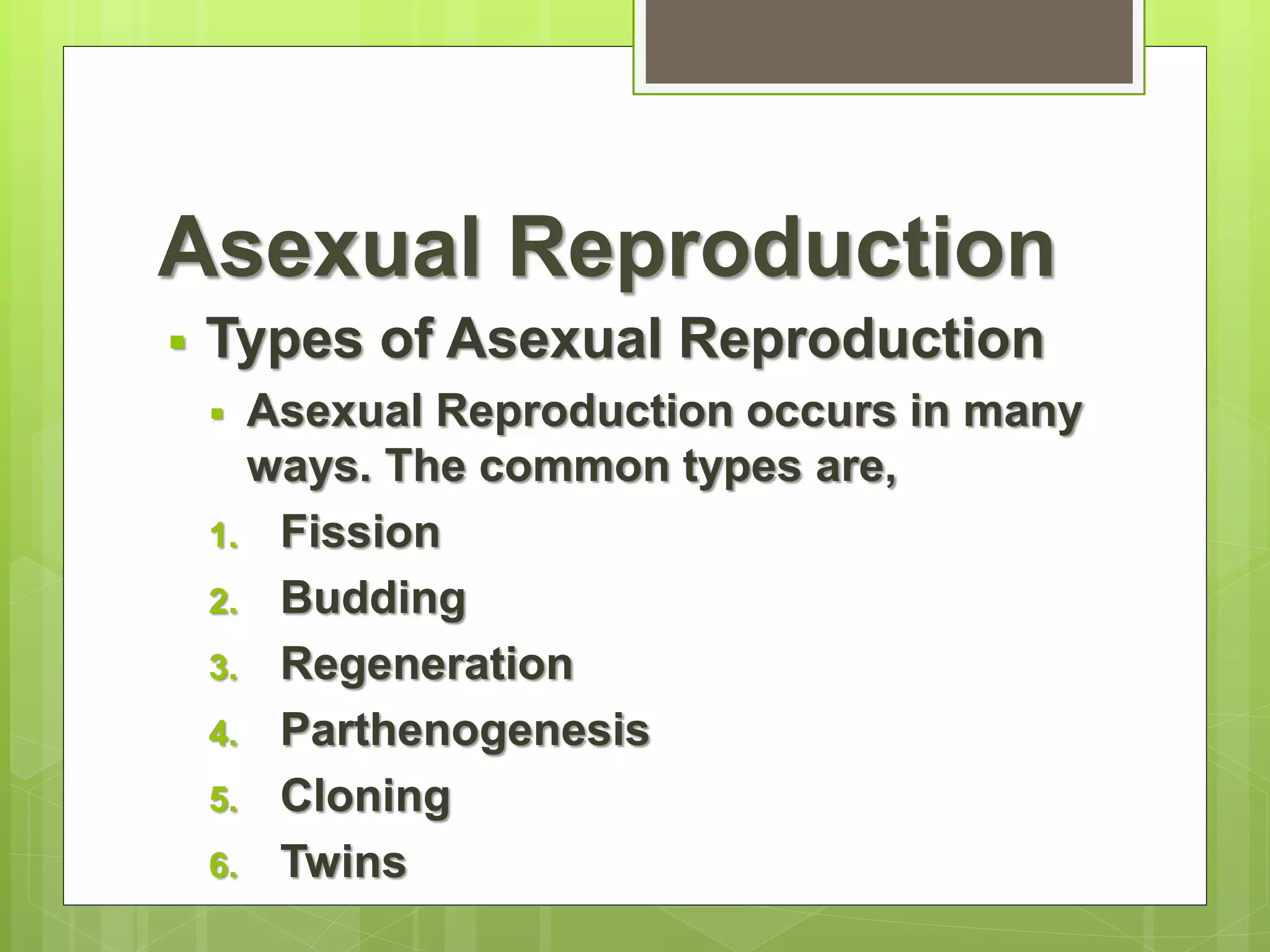 Asexual Reproduction in Animals (Quick Review) | PPT