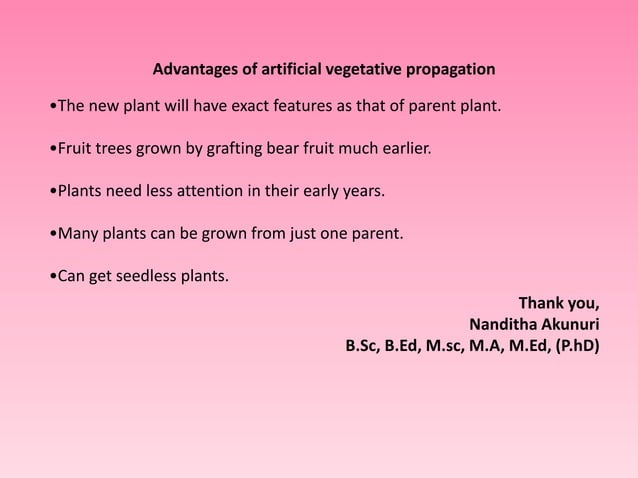 Asexual reproduction in plants | PPTX