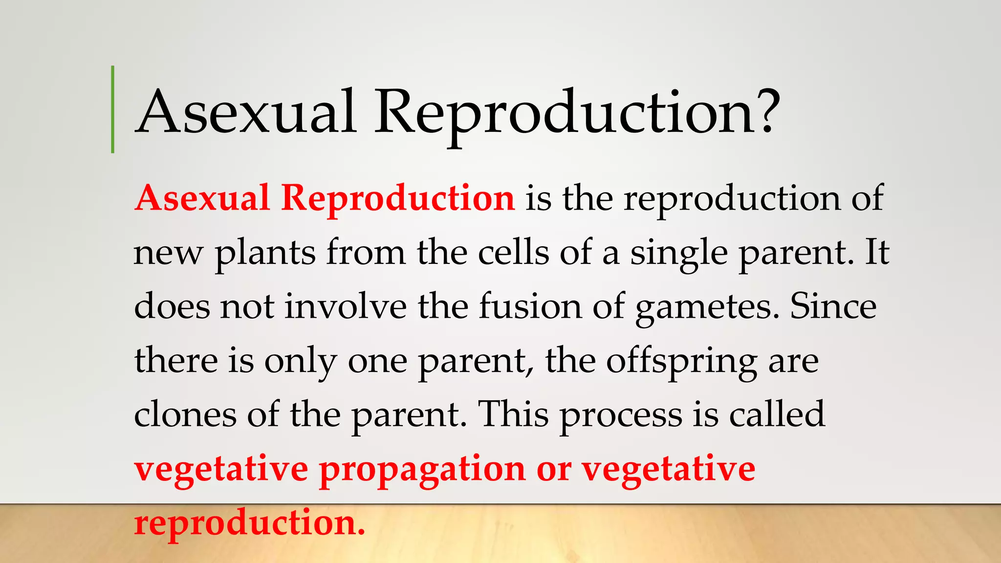 Asexual reproduction of plants | PPTX