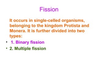 Asexual reproduction ppt | PPT