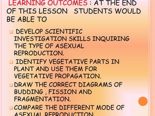 ASEXUAL REPRODUCTION PPT 1 for educational purposes | PDF