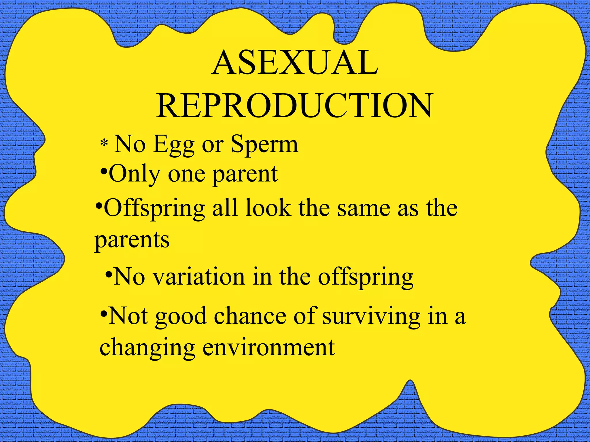 Asexual vs sexual reproduction | PPT | Reproductive Health | Diseases ...