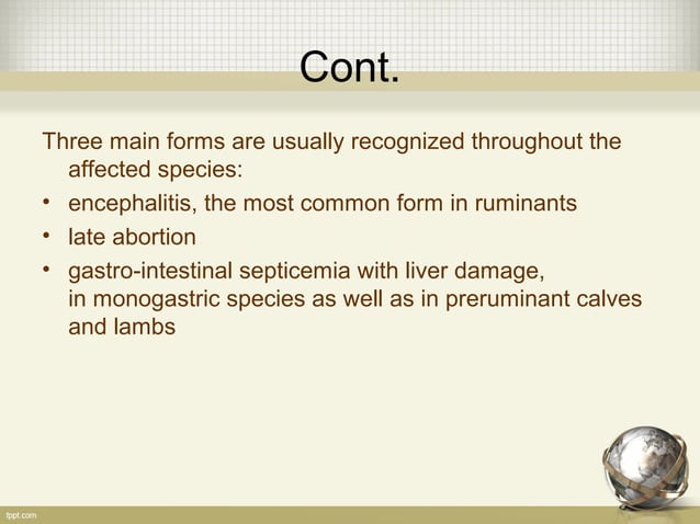 Listeriosis and Colibacillosis | PPT
