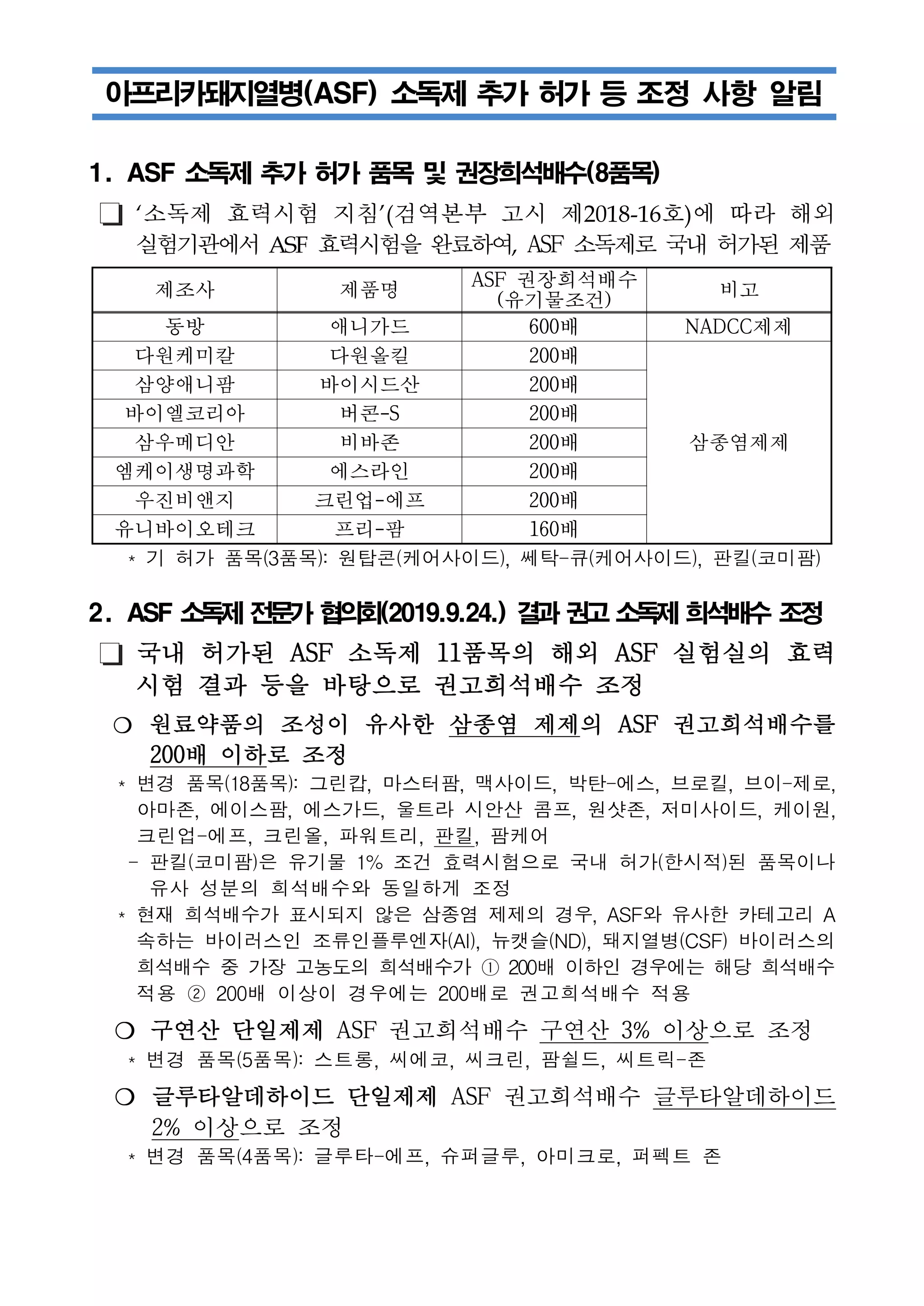 Asf disinfectant 190927 | PDF