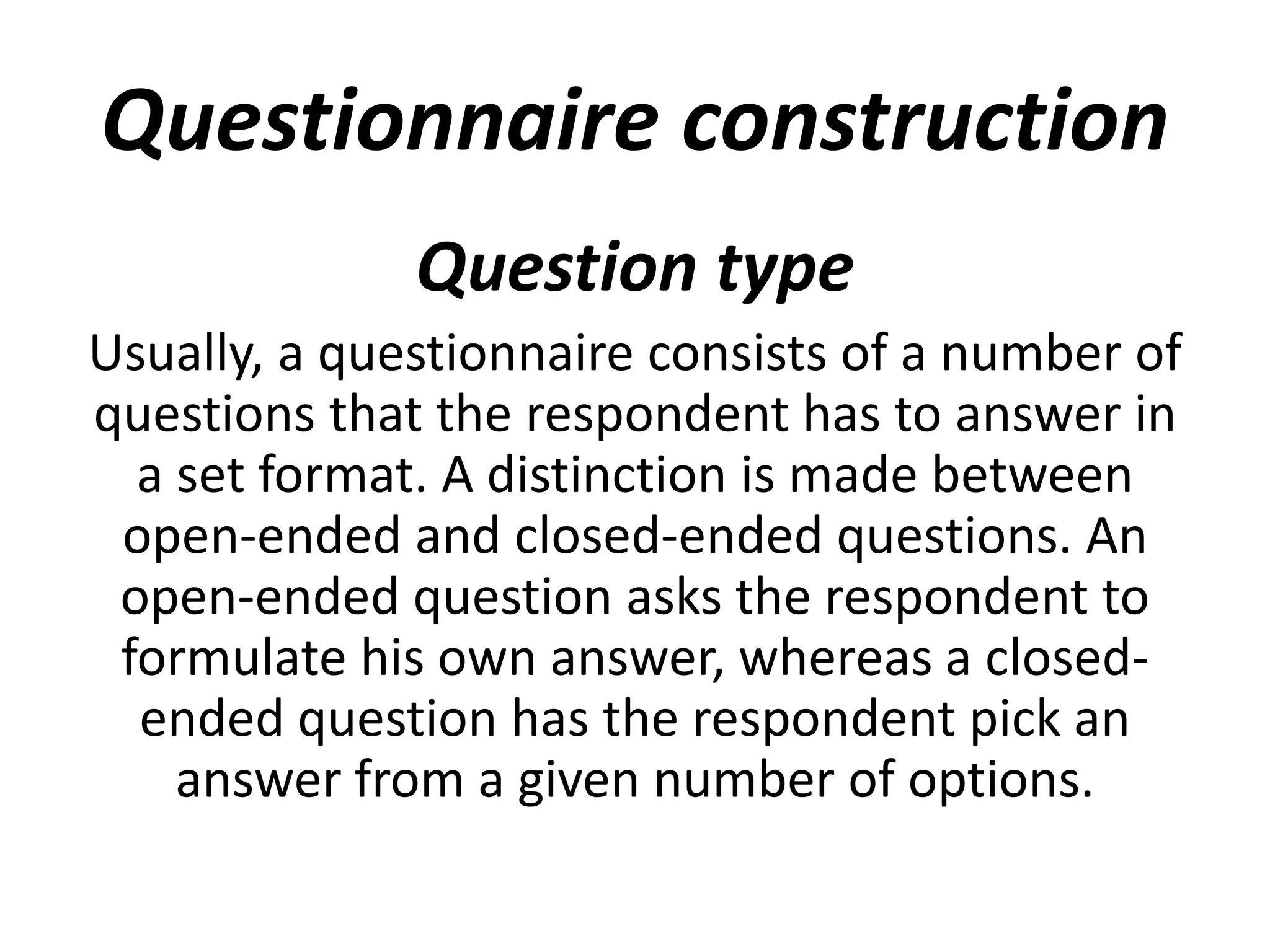 Questionnarie | PPTX