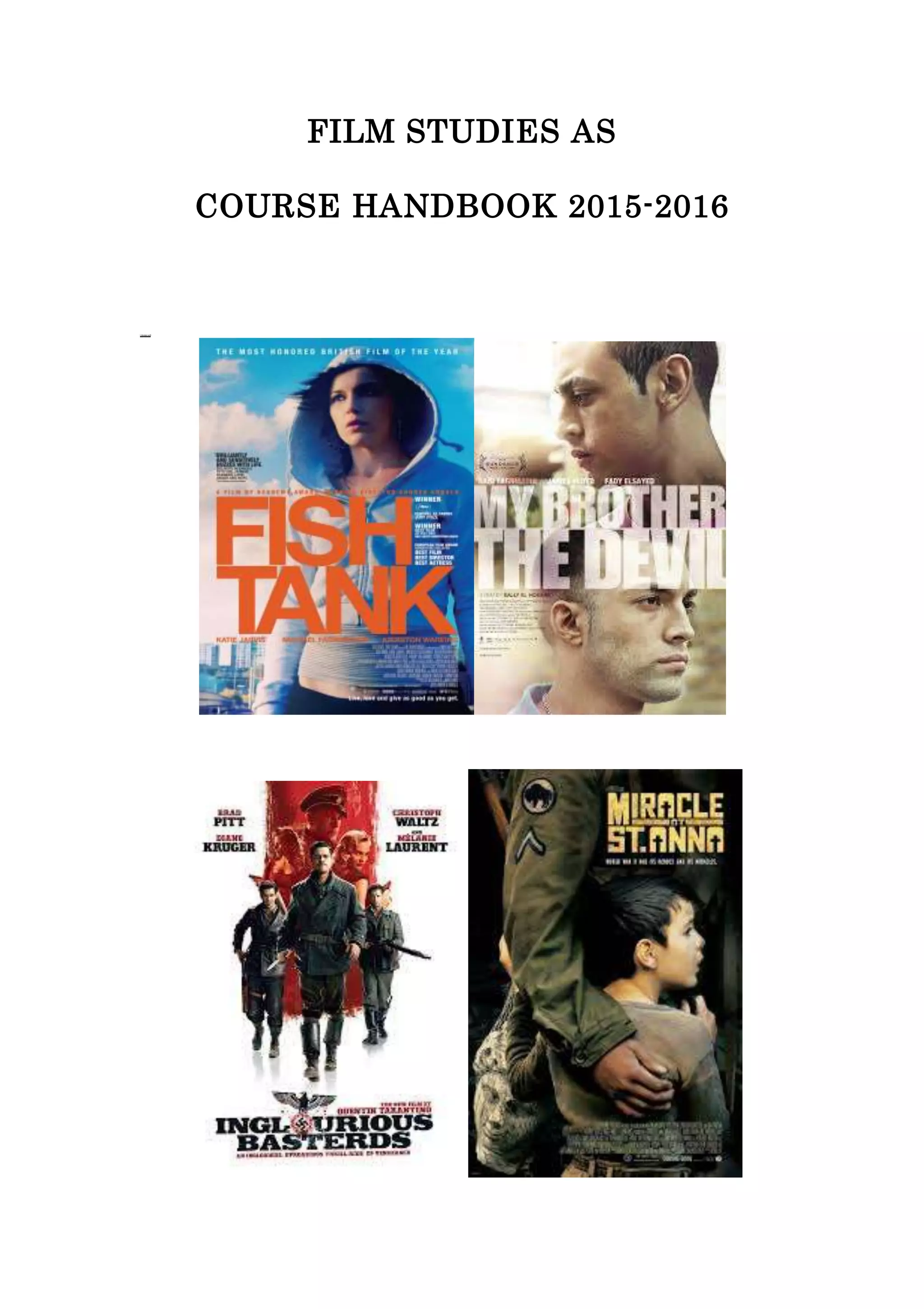 AS Film Studies course handbook 2015-16 | DOCX | Video Production ...
