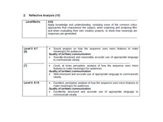 As film studies grade boudaries for FM1 | PPT