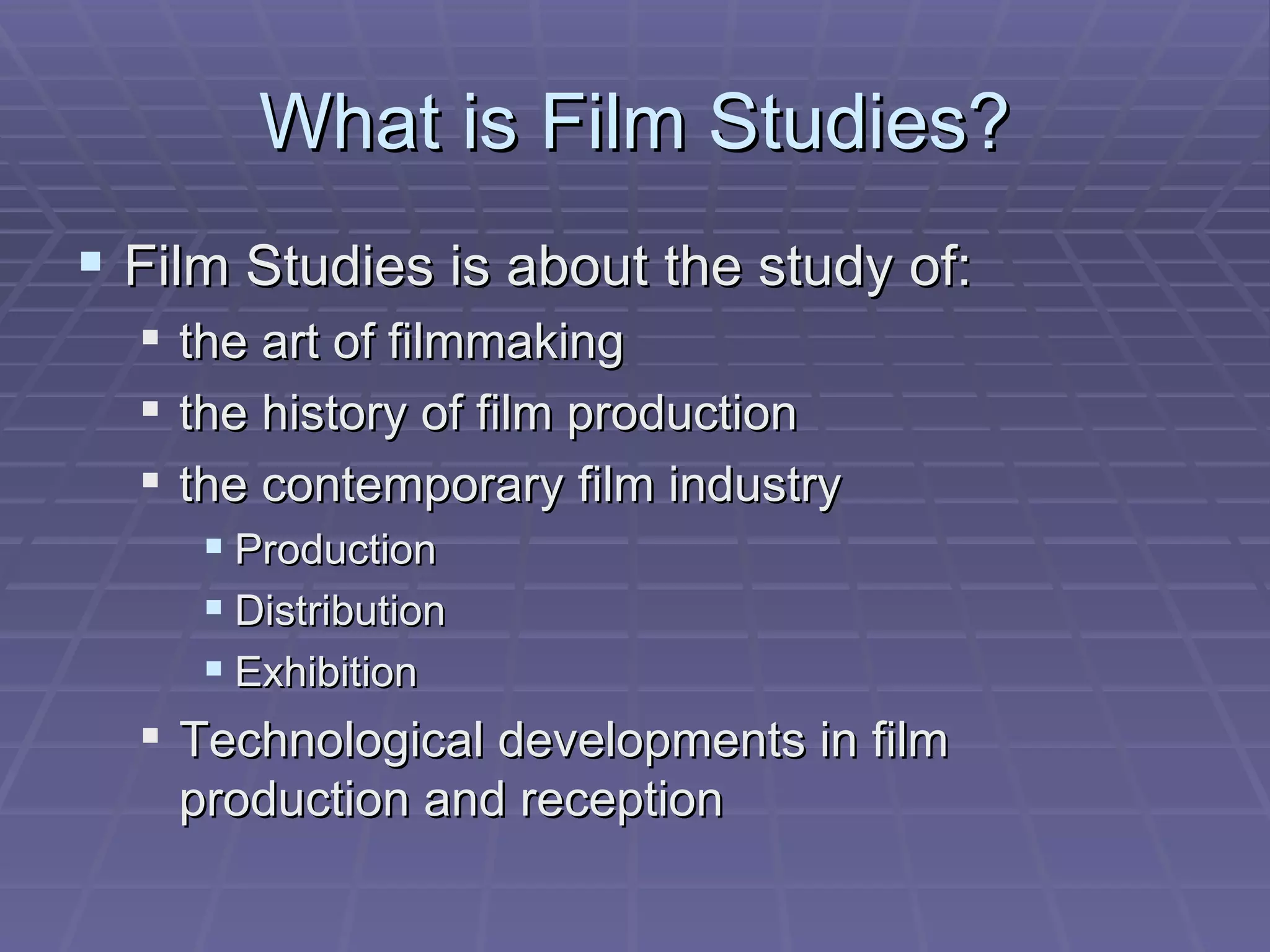 As film studies induction lesson | PPT