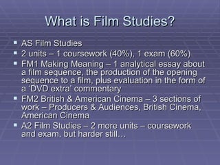 As film studies induction lesson | PPT