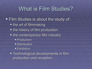 As film studies induction lesson | PPT
