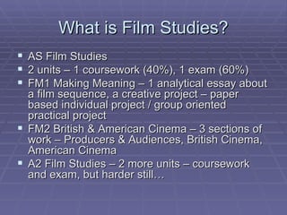 As film studies induction lesson | PPT