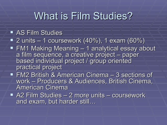 As film studies induction lesson | PPT
