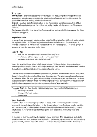 As film studies revision | DOCX