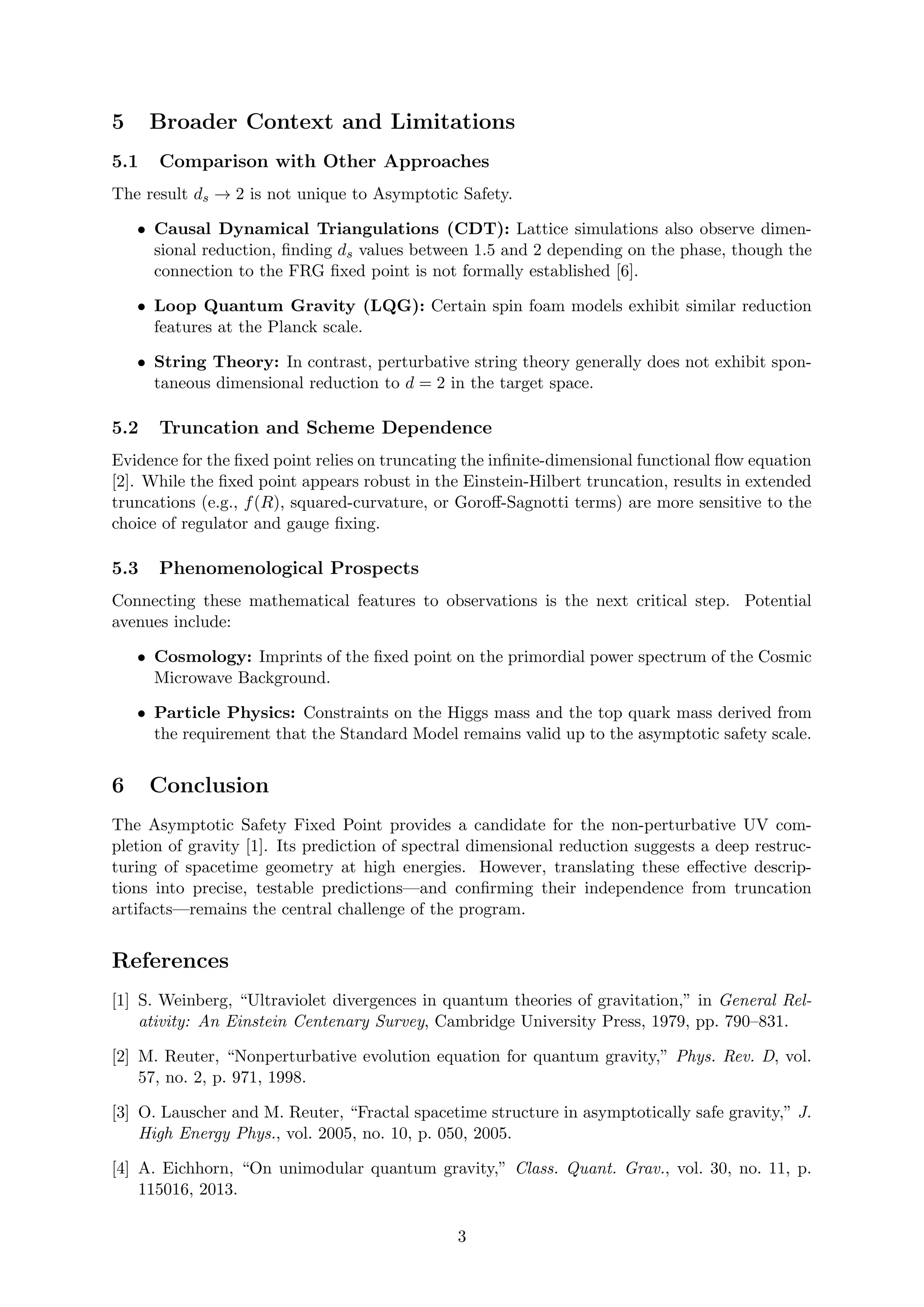 Quantum Gravity: Fixed Point for Asymptotic Safety | PDF