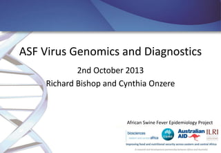 African Swine Fever (ASF) virus genomics and diagnostics | PDF