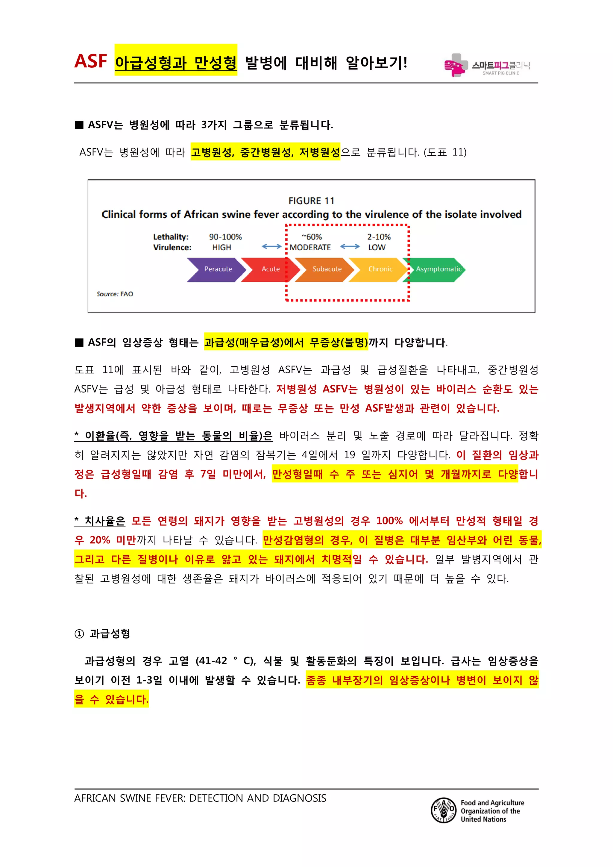 Asf subacute chronic smart clinic | PDF