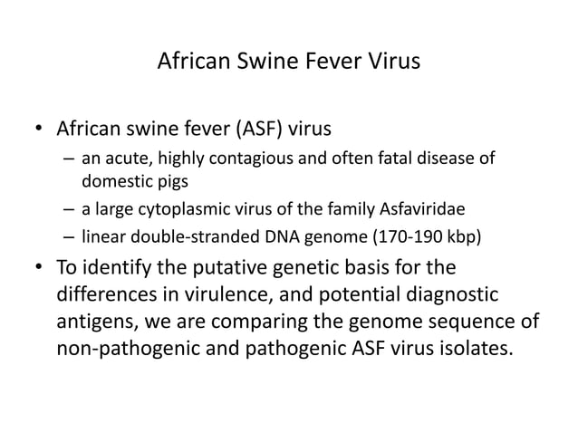 ASFV genome sequencing | PDF