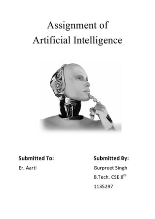 Artificial Intelligence Assignment 1 | PDF