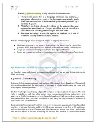 Software Testing and Quality Assurance Assignment 2 | PDF