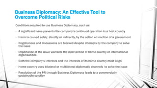 Business Diplomacy : An Approach to Political Risk Management | PDF
