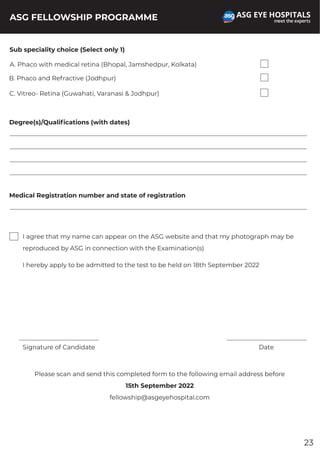 ASG Fellowship Programme | PDF