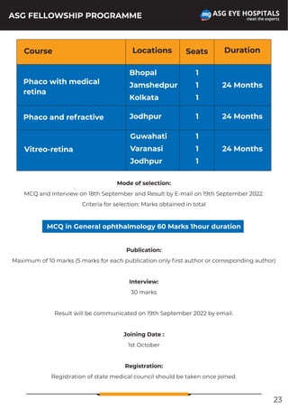 ASG Fellowship Programme | PDF