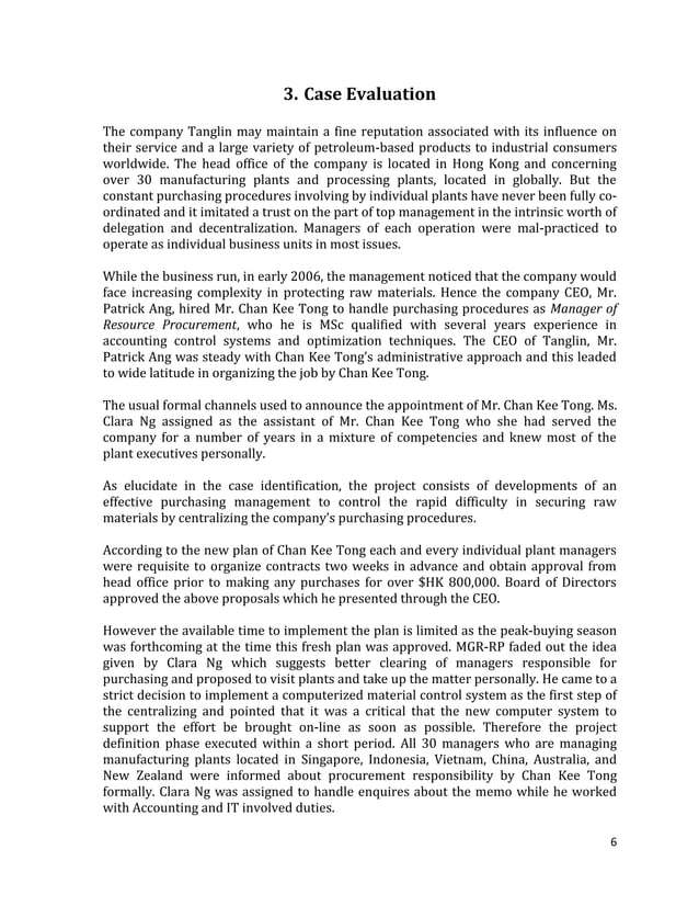 Tanglin Polymers Case Study | PDF