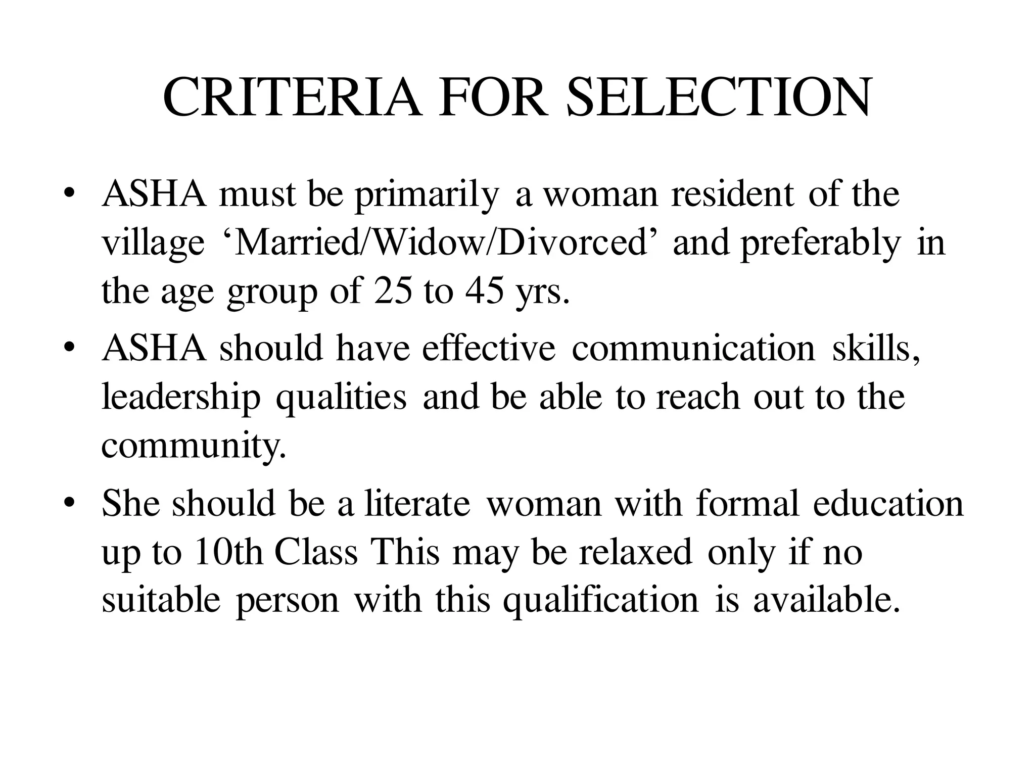 Roles and responsibility of ASHA | PDF