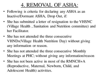 Roles and responsibility of ASHA | PDF