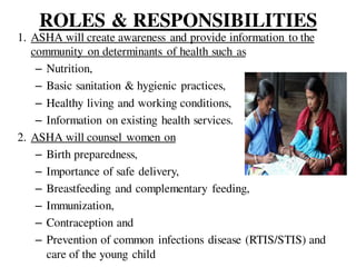 Roles and responsibility of ASHA | PDF