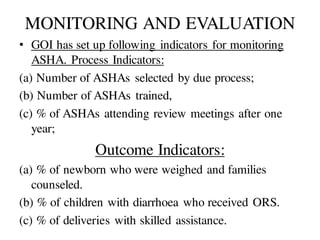 Roles and responsibility of ASHA | PDF