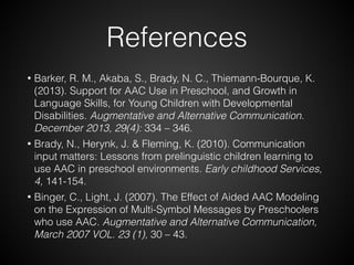 Aided Language Stimulation for All Communication Partners of Children ...