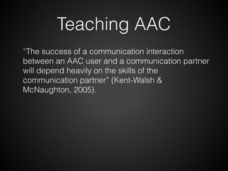 Aided Language Stimulation for All Communication Partners of Children ...