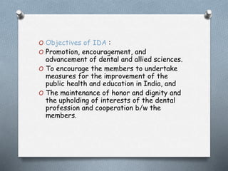 DENTIST act OF india | PPTX