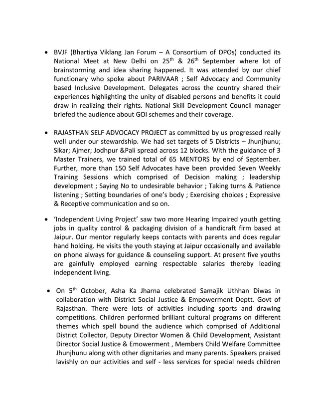 Asha ka jharna annual activity report 2019 20 | PDF