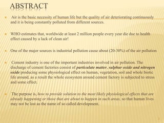ASHAKA CEMENT INDUSTRY: ENVIRONMENTAL EFFECTS | PPTX