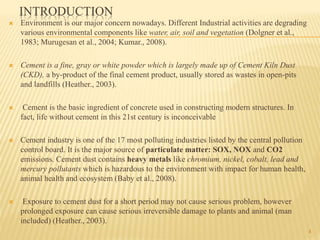 ASHAKA CEMENT INDUSTRY: ENVIRONMENTAL EFFECTS | PPTX
