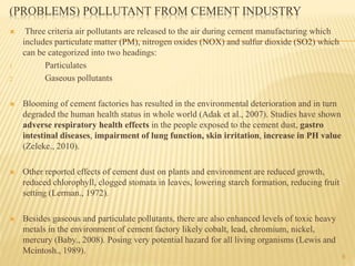 ASHAKA CEMENT INDUSTRY: ENVIRONMENTAL EFFECTS | PPTX