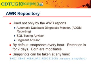 ASH and AWR Performance Data by Kellyn Pot'Vin | PDF