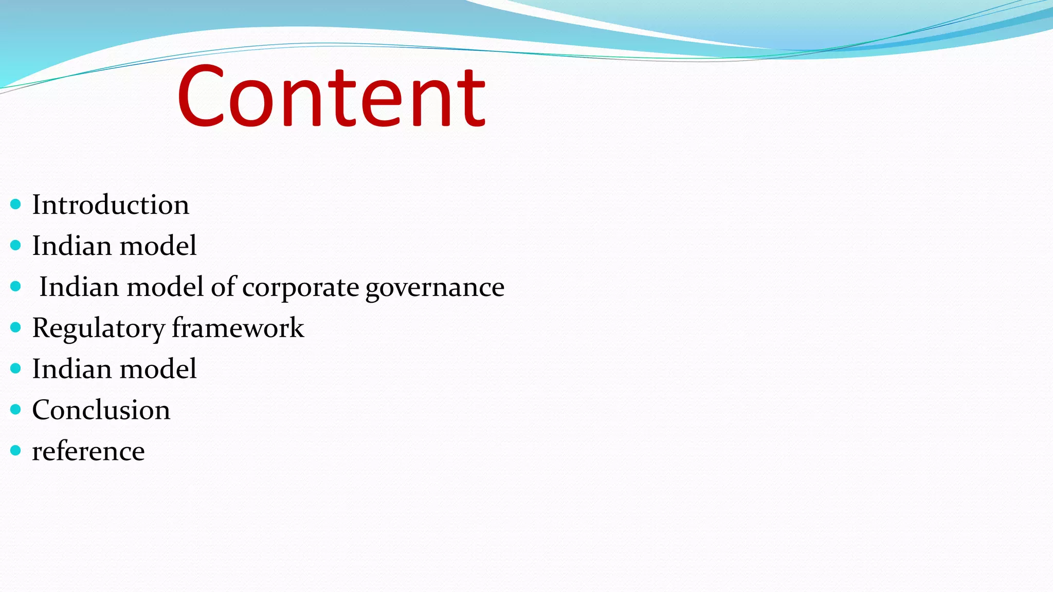 Indian Model of Corporate Governance | PPTX