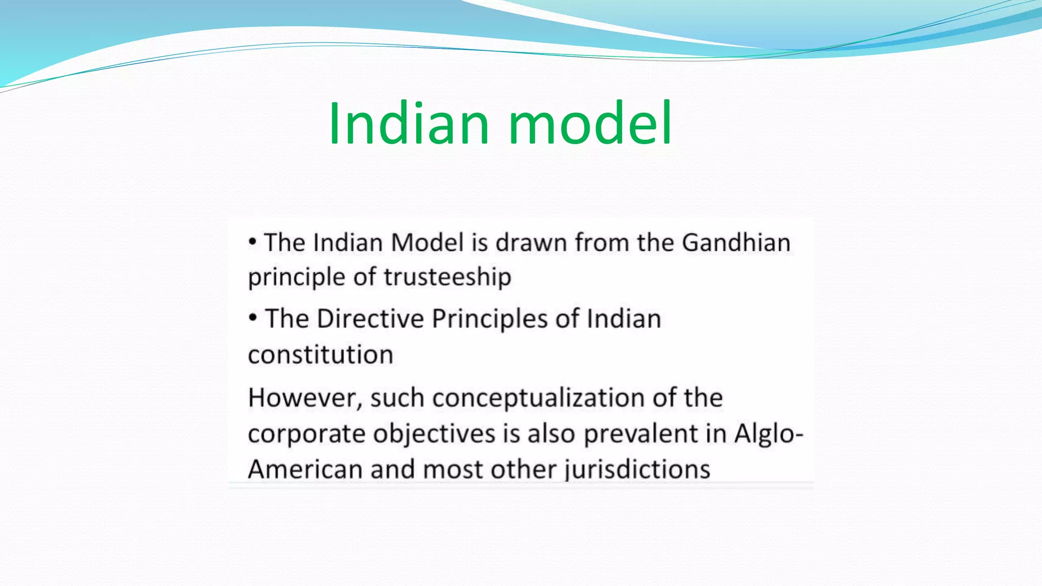 Indian Model of Corporate Governance | PPTX