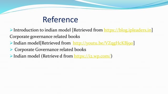 Indian Model of Corporate Governance | PPTX